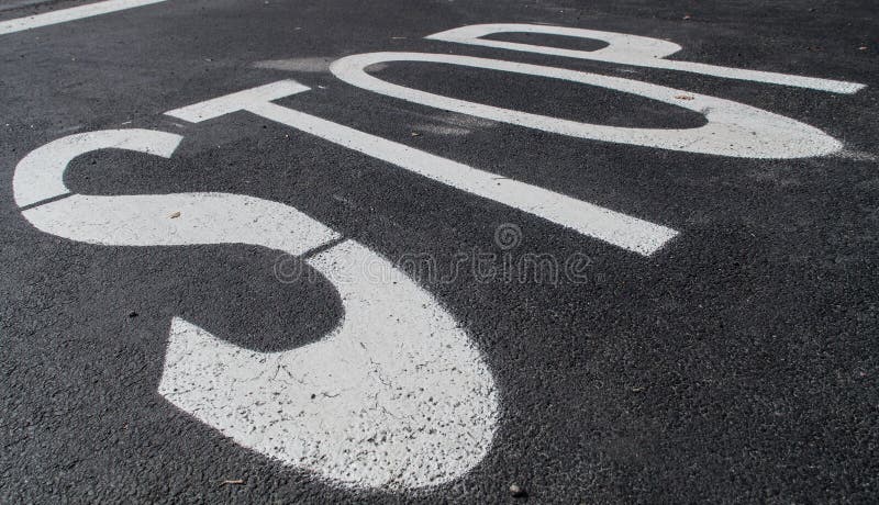 STOP on street stock image. Image of city, traffic, street - 69221725