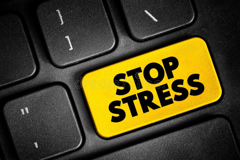Stop stress word on paper stock image. Image of business - 275007001