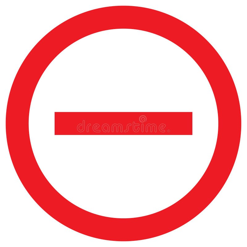 Stop Symbol. Forbidden Circle. Outline Stop. No Entry Sign Stock Vector ...