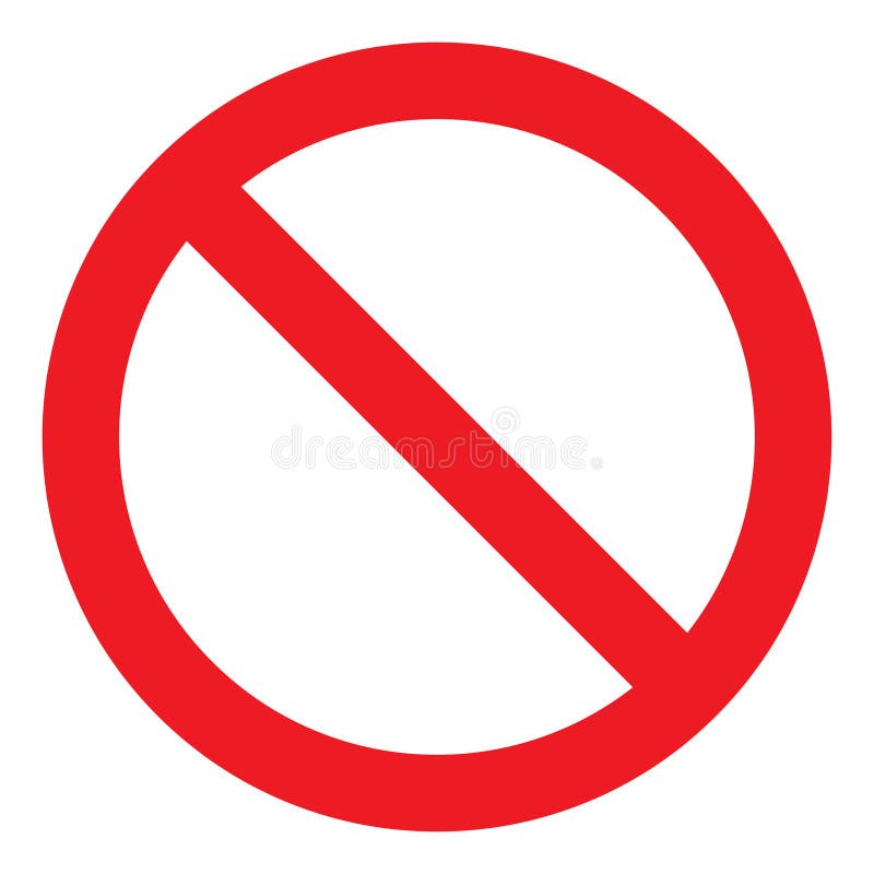Stop Symbol. Forbidden Circle. Outline Stop. No Entry Sign Stock ...