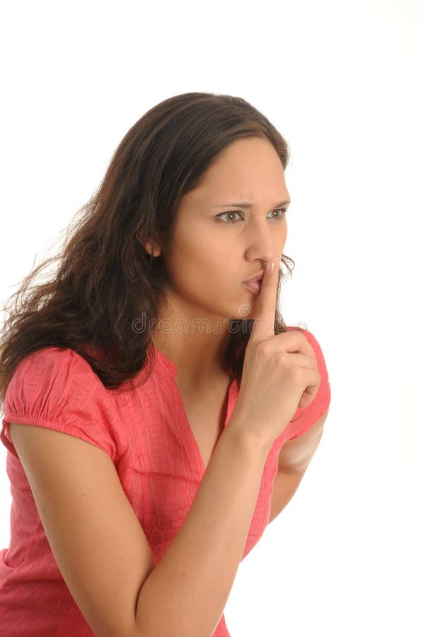 Stop talking stock photo. Image of gentle, blouse, hair - 9569992