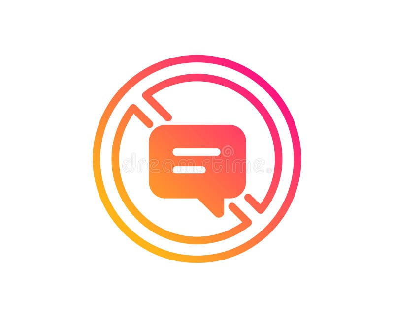 Stop Talking Icon. Chat Message or SMS. Vector Stock Vector ...