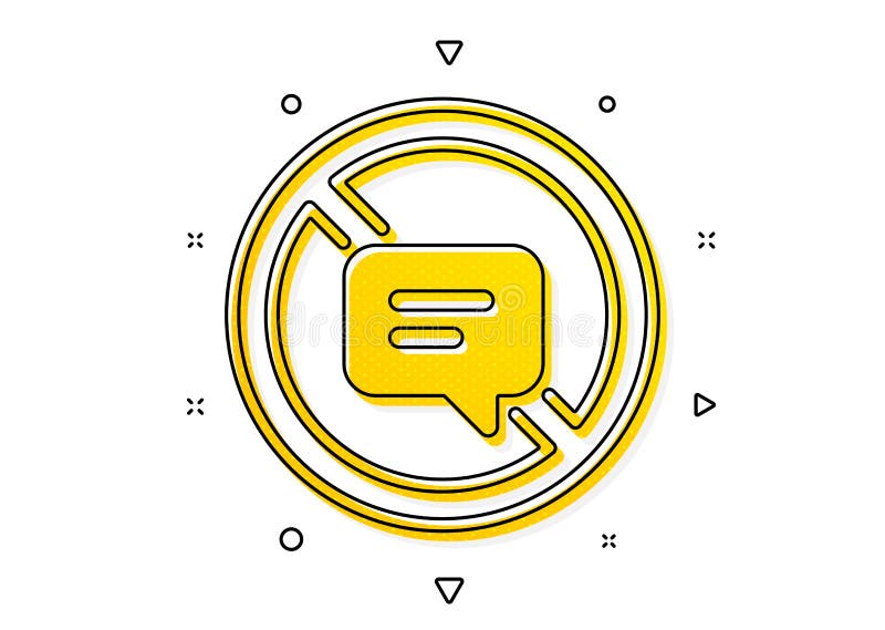 Stop Talking Icon. Chat Message or SMS. Vector Stock Vector ...