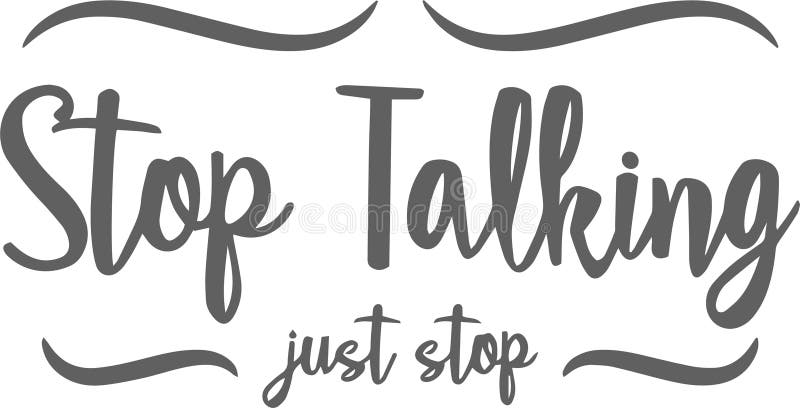 Stop Talking Symbol Icon, Black Vector Sign with Editable Strokes ...