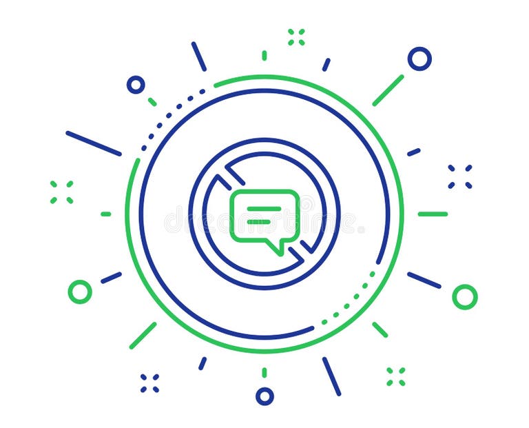 Stop Talking Line Icon. Chat Message or SMS. Vector Stock Vector ...