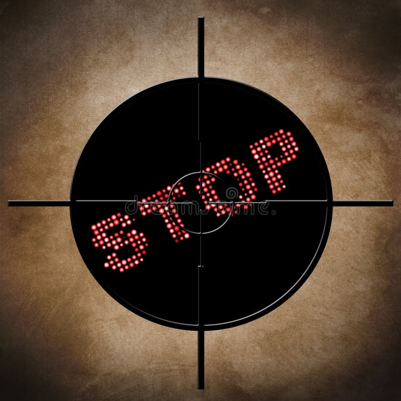 Stop target concept stock illustration. Illustration of icon - 166806404