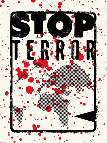 Stop Terrorism Poster Stock Illustrations – 223 Stop Terrorism Poster ...
