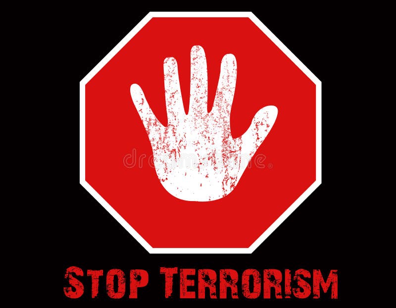 Stop Terrorism Poster Stock Illustrations – 222 Stop Terrorism Poster ...