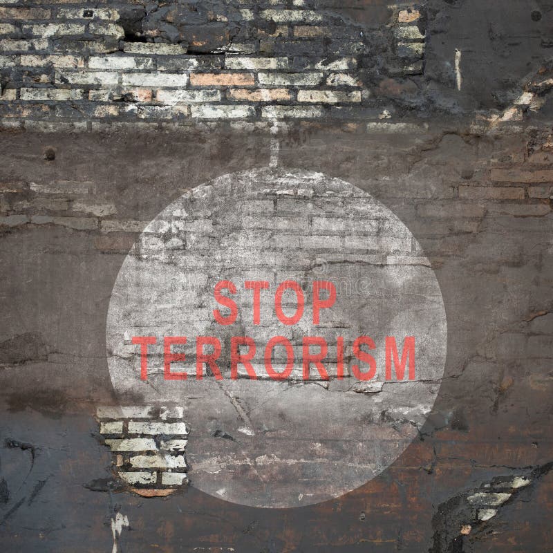 Stop terrorism sign imagen de archivo. Imagen de ataque - 273927963