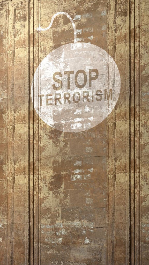 Stop terrorism sign stock photo. Image of terror, conflict - 274048400
