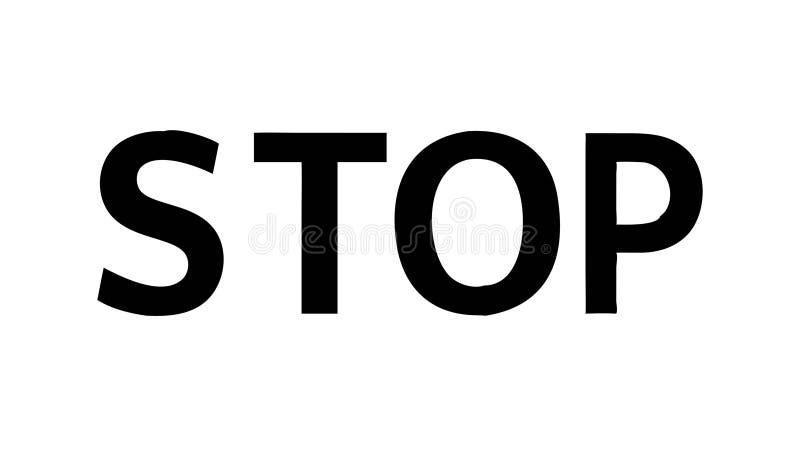 STOP Text Icon. Halt and Pause Control. Vector Design Generative AI ...