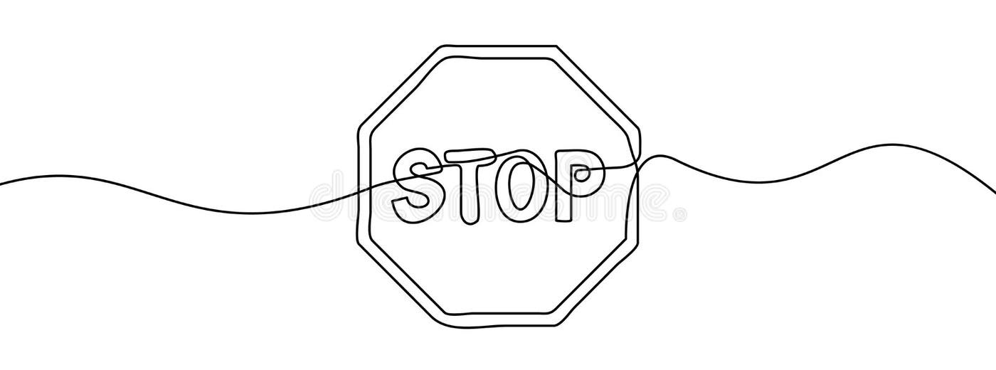 Line Drawing Stop Stock Illustrations – 11,085 Line Drawing Stop Stock ...