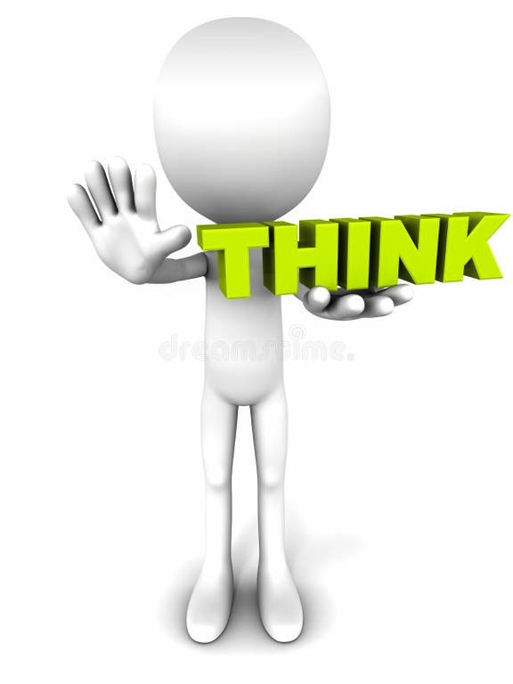 Stop and think stock illustration. Illustration of background - 28185526