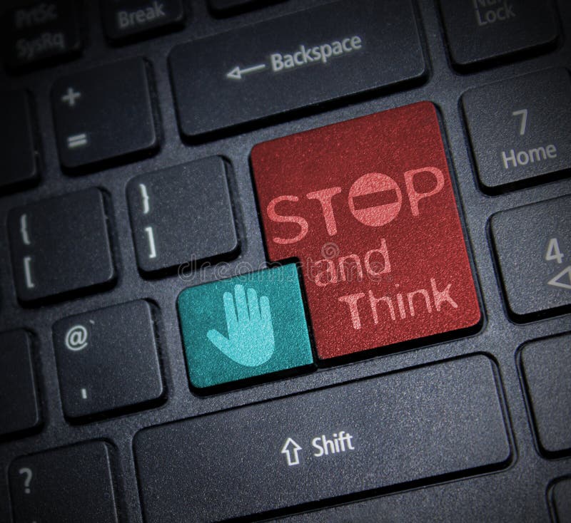 Stop and think stock image. Image of danger, imagine, foresight - 5907315