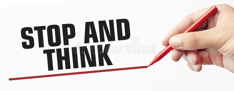 Stop And Think Clipart