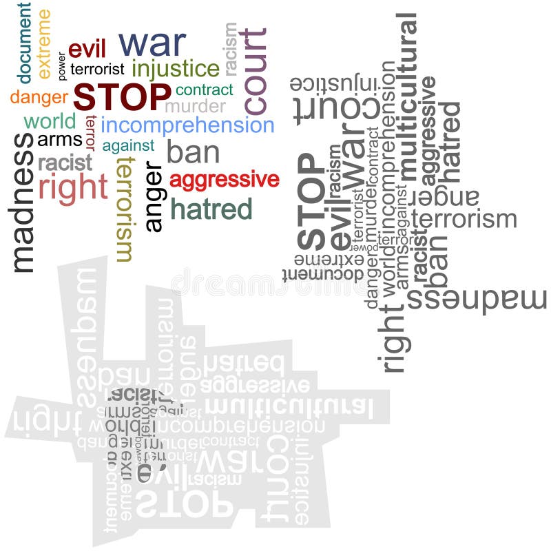 Stop to evil stock vector. Illustration of graphic, court - 51018254