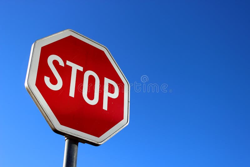 Stop Sign & Pole - Vertical Stock Photo - Image of speed, trouble: 1620382