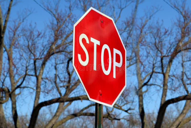 Stop Traffic Sign on Country Road Stock Photo - Image of object, single ...