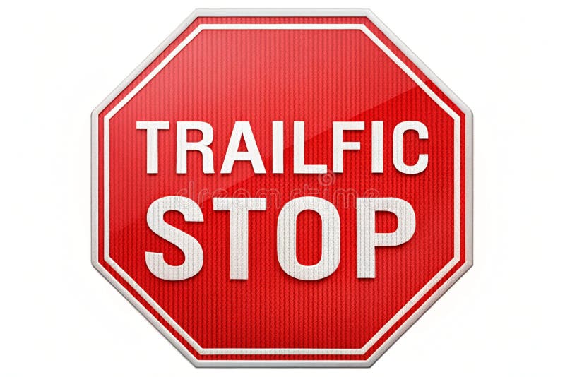Stop! Traffic Sign Graphic Isolated on White Stock Illustration ...