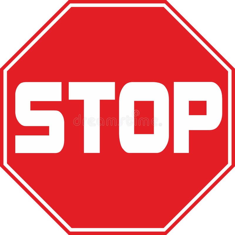 Stop traffic sign symbol stock illustration. Illustration of traffic ...