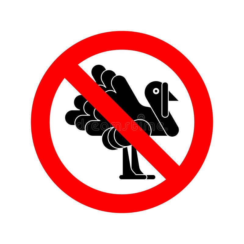 Stop Turkey Bird. Ban Turkey Sign Stock Vector - Illustration of symbol ...