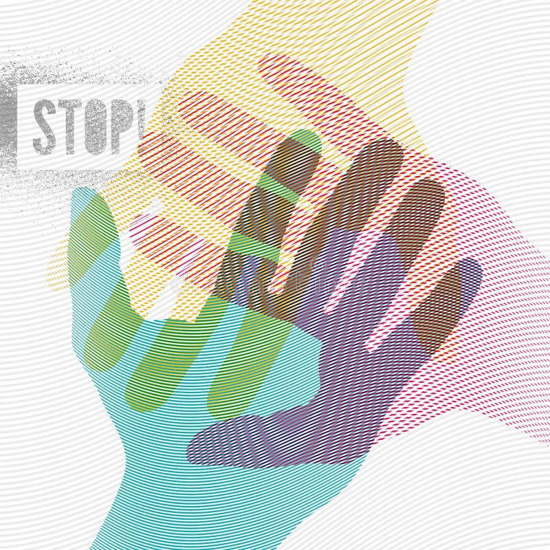 Stop! Typographic Retro Grunge Splash Stencil Protest Poster. Vector ...
