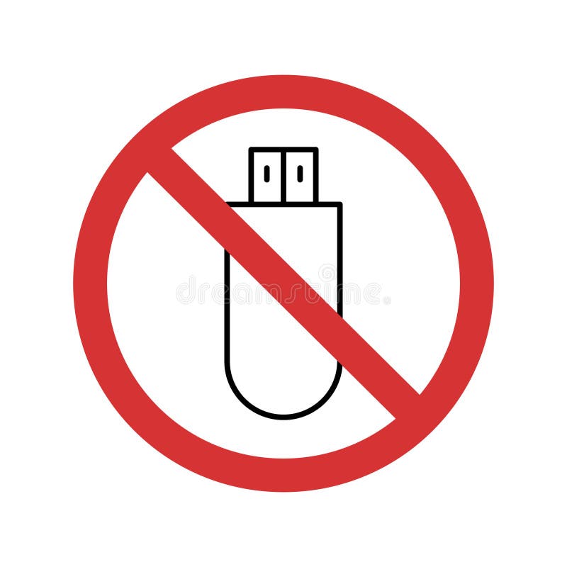 Stop Usb Isolated Vector Icon Which Can Easily Modify or Edit Stock ...