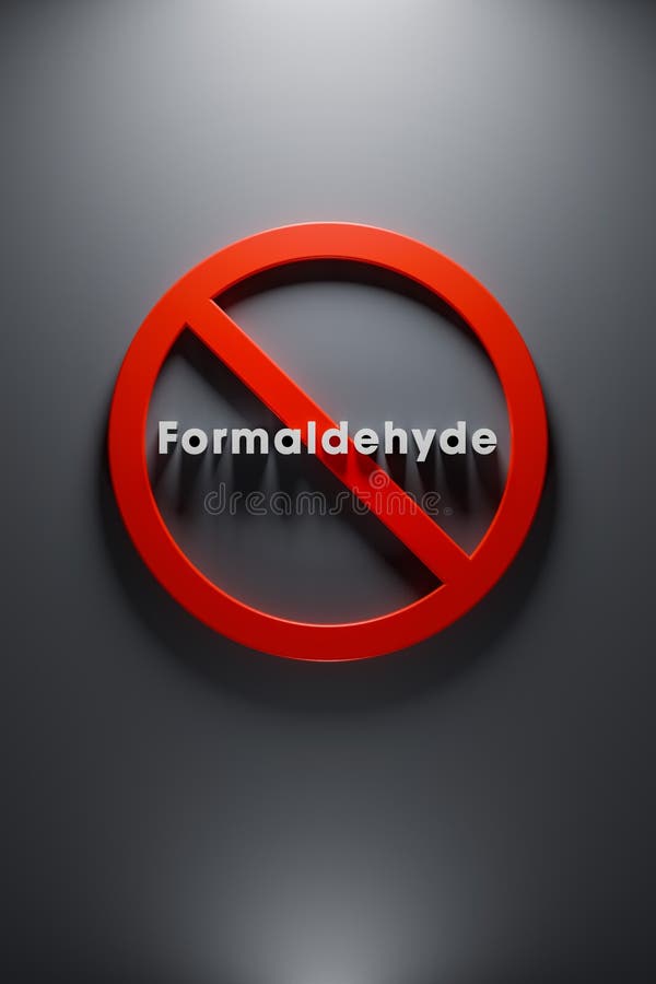Stop Use of Formaldehyde - No Formaldehyde Symbol CH2O. for Health and ...