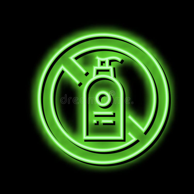 Stop Using Liquid Soap Neon Glow Icon Illustration Stock Vector ...