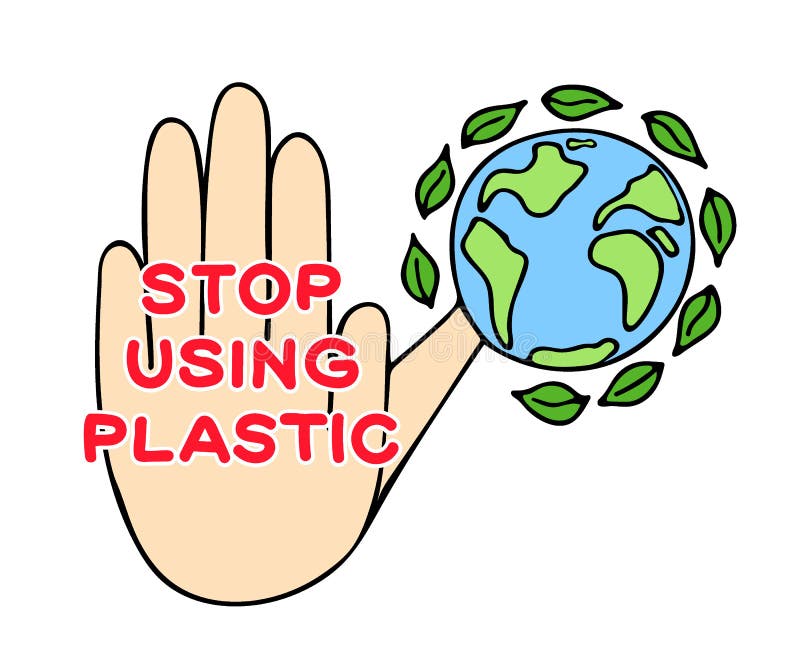 Stop Using Stop The Pollution. Illustration Of The Prohibition Stock ...