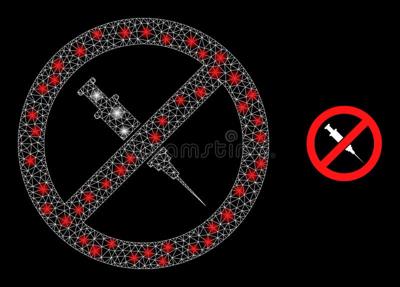Stop Vaccine Icon - Wireframe Mesh with Constellation Nodes Stock ... Stop Vaccine Icon - Wireframe Mesh with Constellation Nodes Stock ...