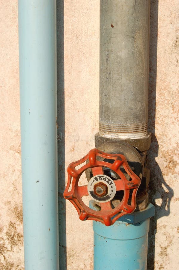 Stop Valve for Oil Pipe Cross Section Isolated White Stock Photo ...