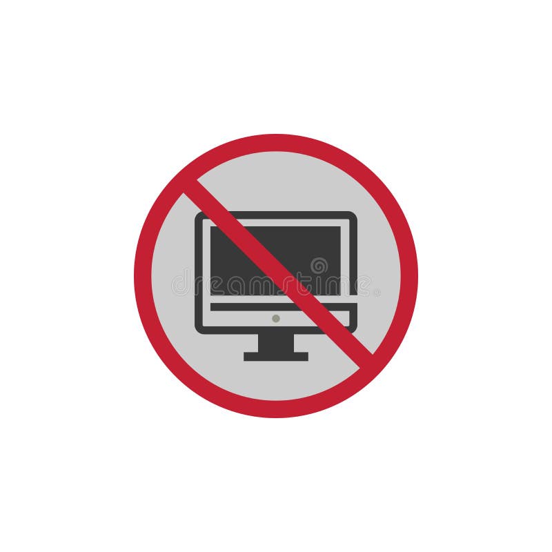 Stop Vector Desktop Computer Icon. Stock Vector Illustration Isolated ...