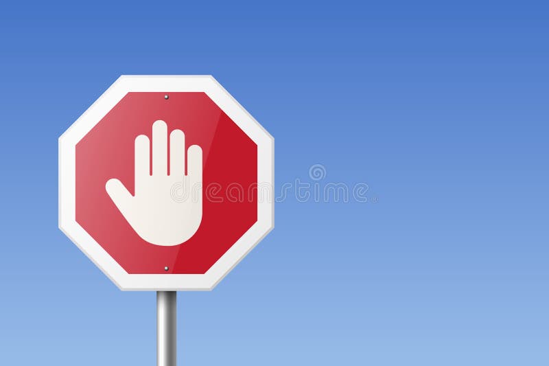 Stop. Vector White and Red Round Glossy Prohibition Stop Sign - Warning ... Stop. Vector White and Red Round Glossy Prohibition Stop Sign - Warning ...