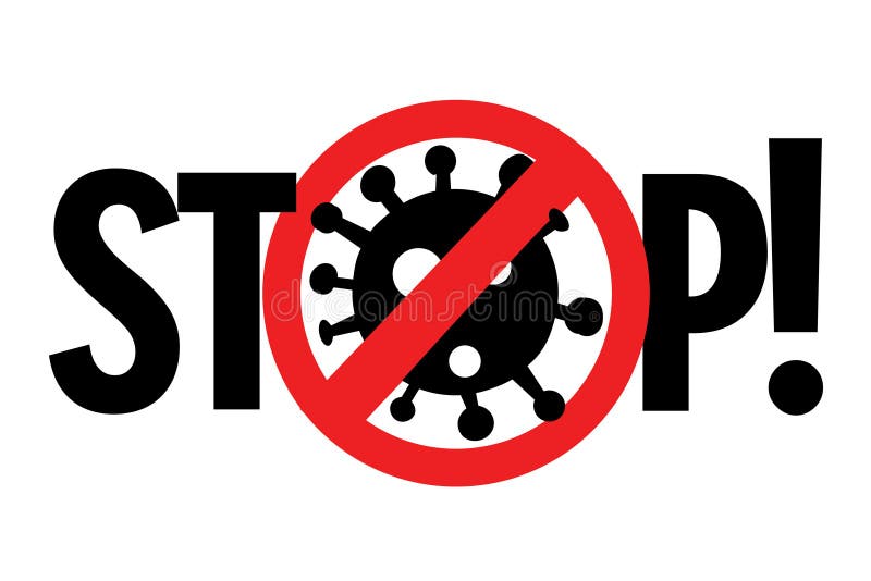 Stop Virus Outbreak Vector Sign Banner Stock Illustration ...