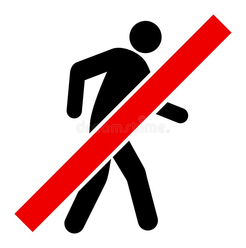 Stop Man - Raster Icon Illustration Stock Illustration - Illustration ...