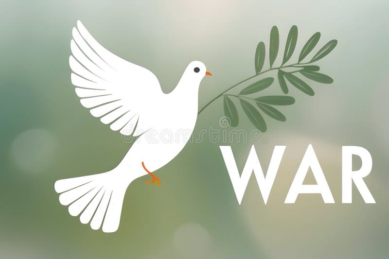 A Banner of Stop War with a Peace Bird Stock Illustration ...