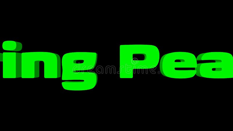 Stop War Bring Peace Fly in and Fly Out Text Animation on Black ...