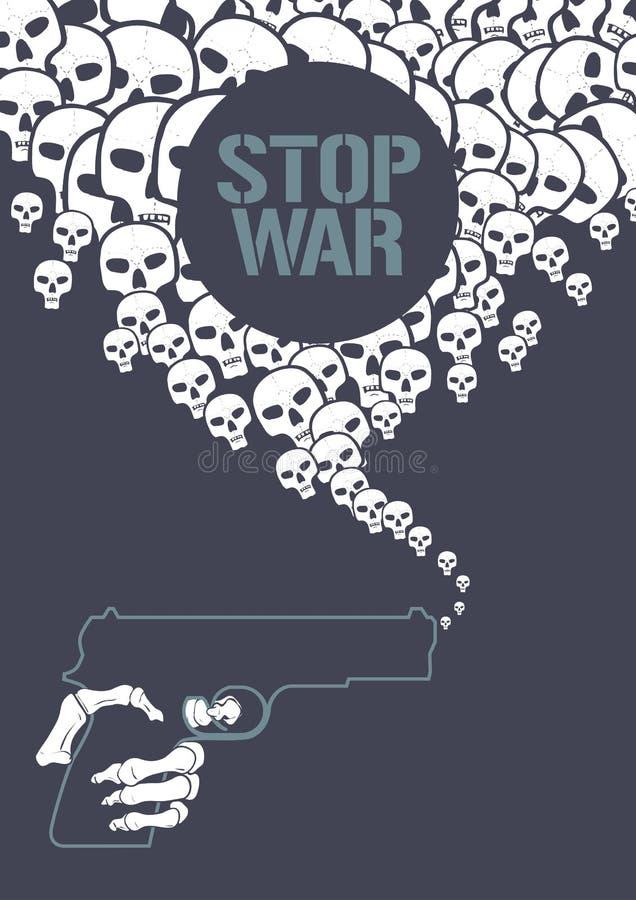 Stop War Concept Vector Illustration Stock Vector - Illustration of ...