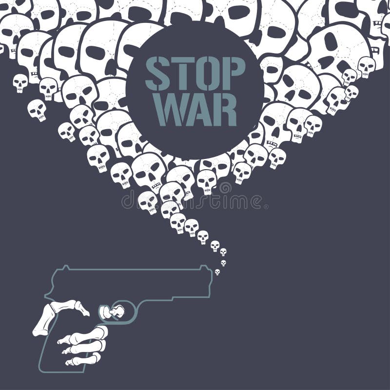 Stop War Concept Vector Illustration Stock Vector - Illustration of ...