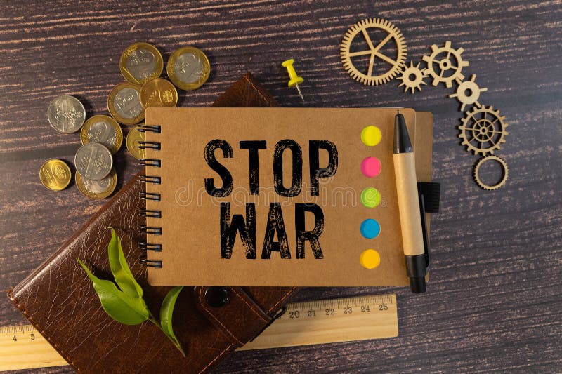 Stop War, Handwritten with a Chalk on the Blackboard Stock Image ...