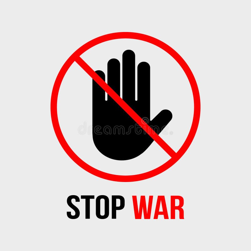 Stop War Icon Vector. Illustration Sign of Stop the War Symbol with ...