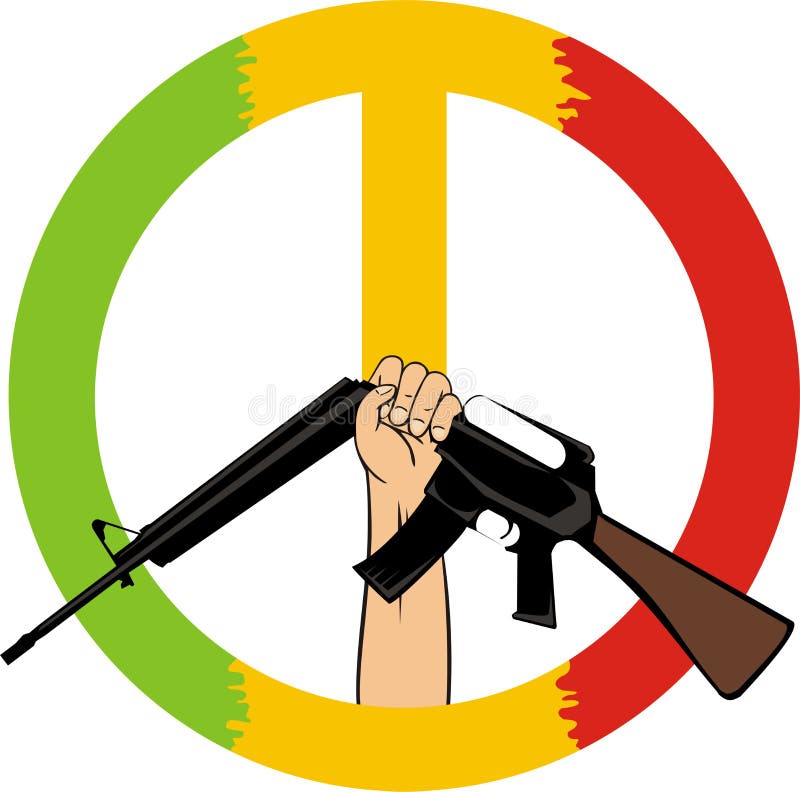 Stop the War - Peace Symbol Stock Vector - Illustration of colors ...