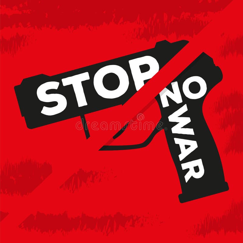 Stop war poster stock vector. Illustration of military - 173772084