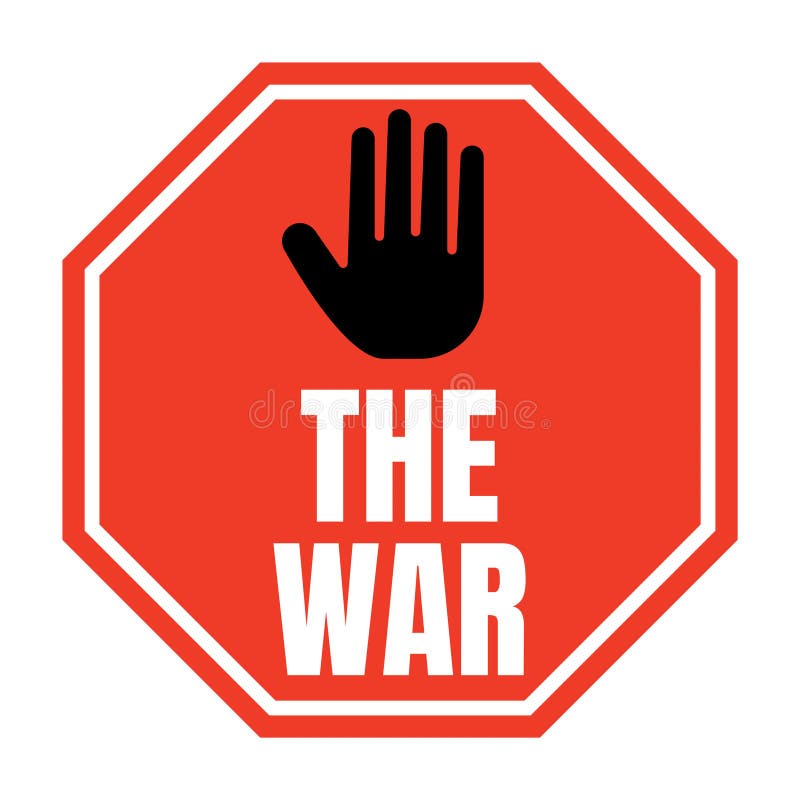 Stop the war symbol stock illustration. Illustration of prohibited - 367356503