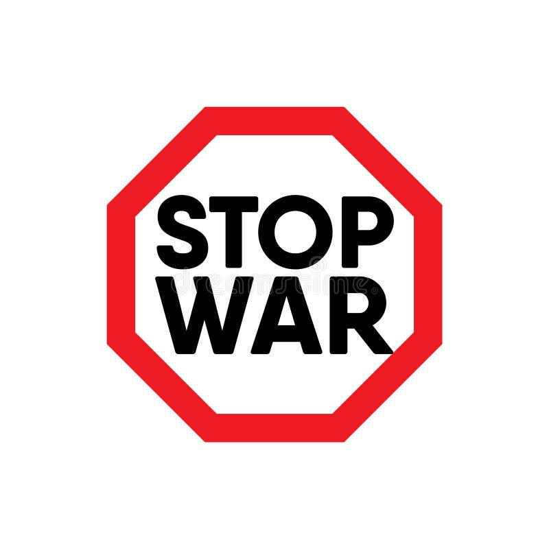Stop War Text Label Vector Template Design Illustration Stock Vector ...