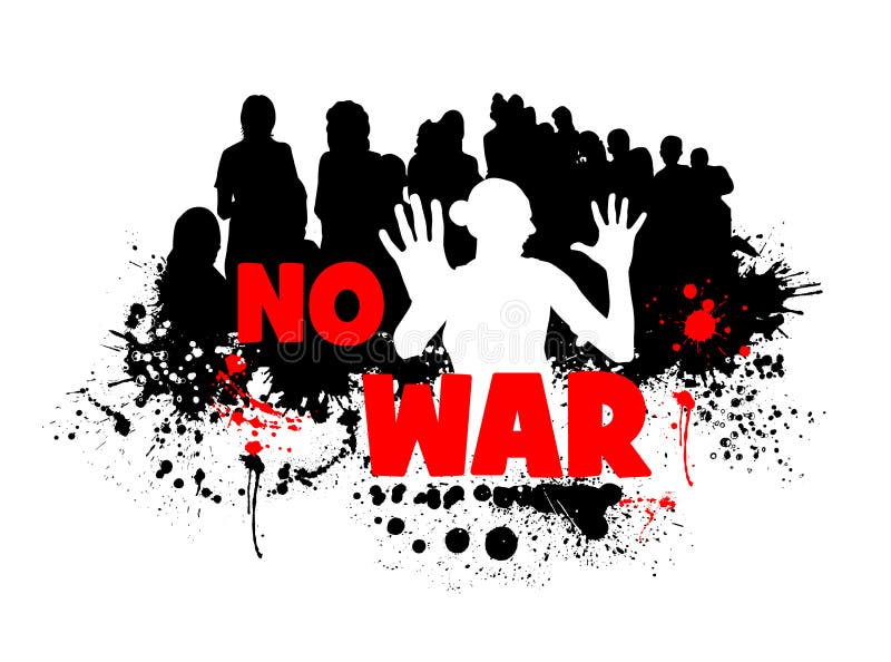 No War. Silhouettes of People. Vector Illustration Stock Vector ...
