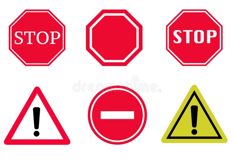 Stop Warning Signs Stock Illustrations – 13,784 Stop Warning Signs ...