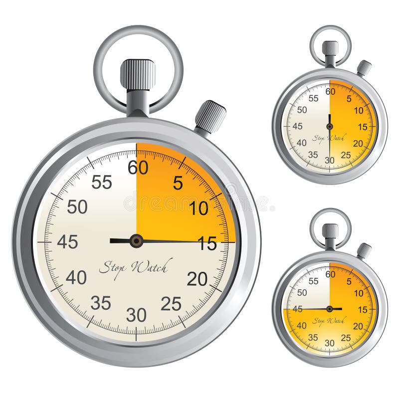 Stop watch stock vector. Illustration of measurement - 17984237