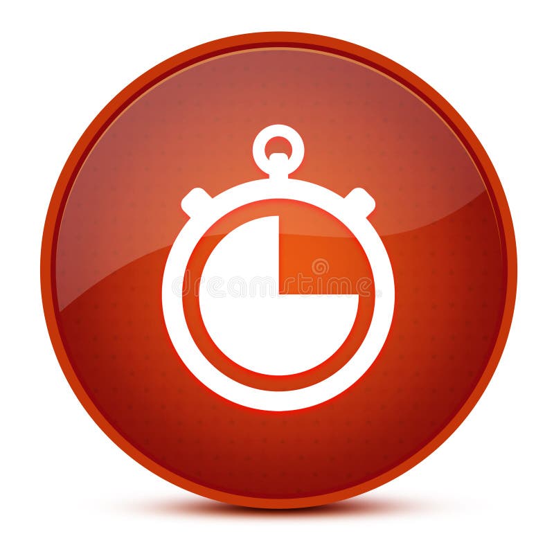 Stop Watch Aesthetic Glossy Brown Round Button Abstract Stock ...